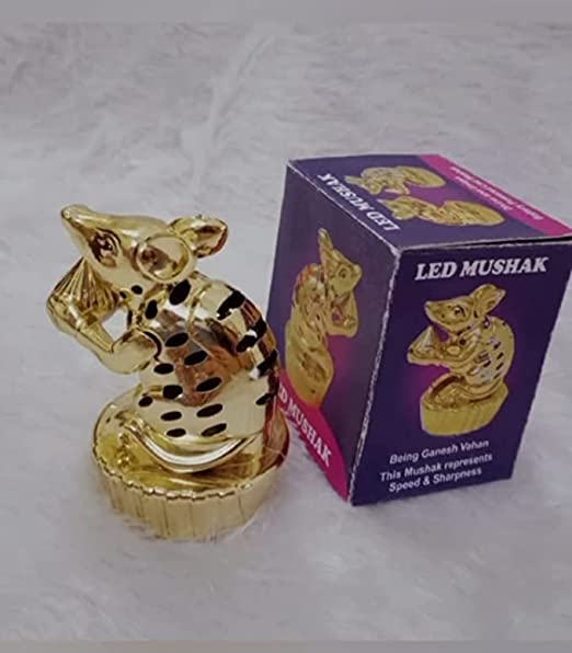(pack of 2)Multicolour LED Mushak/LED Mooshak for Ganpati Decorations ...